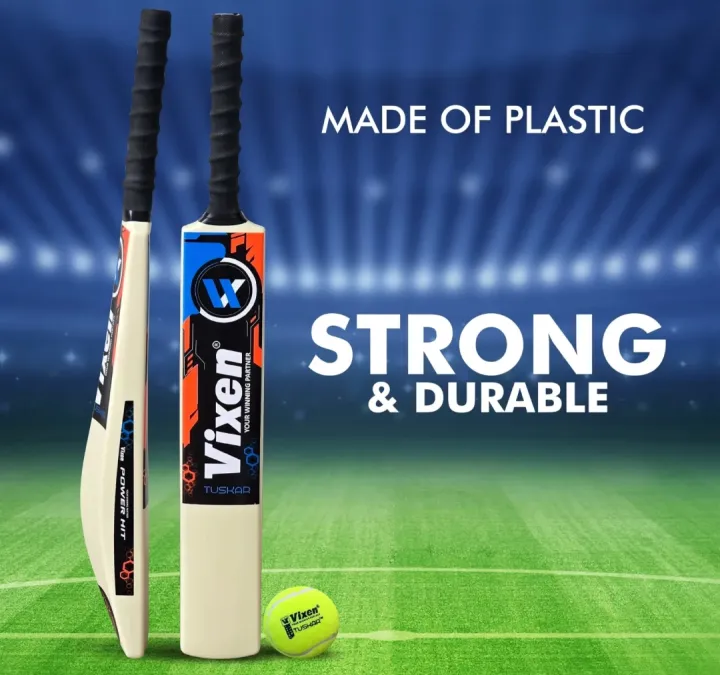 Cricket Bat Big Size Vixen with Ball and Bag Hard Plastic Quality for ...