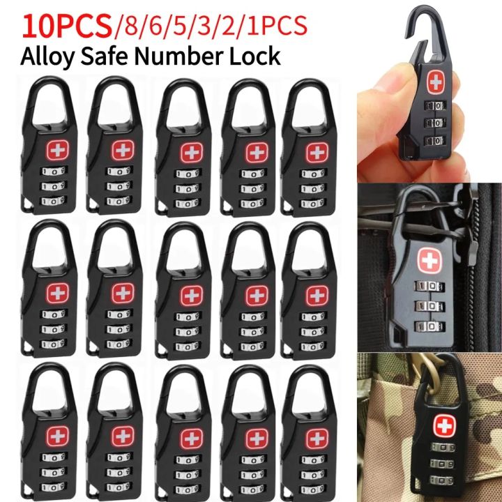 1-10 Pcs Alloy Combination Code Number Lock Portable Outdoor Travel ...