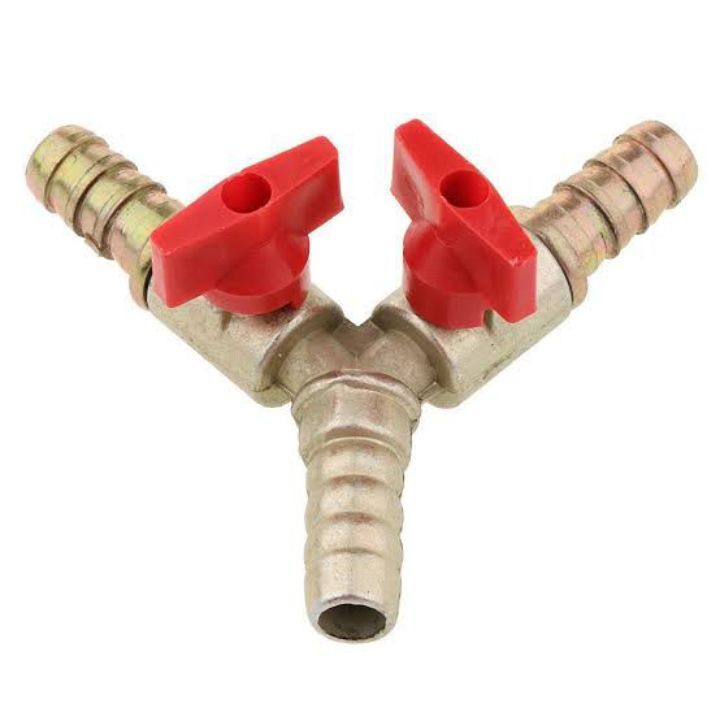 Gas joint 3 way T with valve control | Daraz.pk