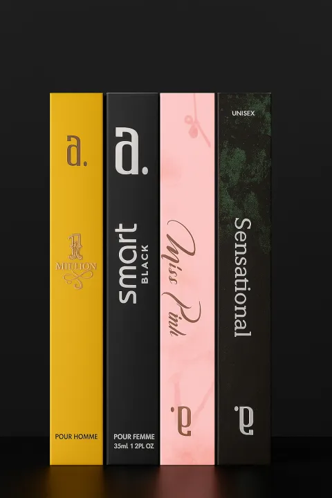 pen perfume set of 4 Premium Perfume Set — 1 Million, Smart Black, Miss ...