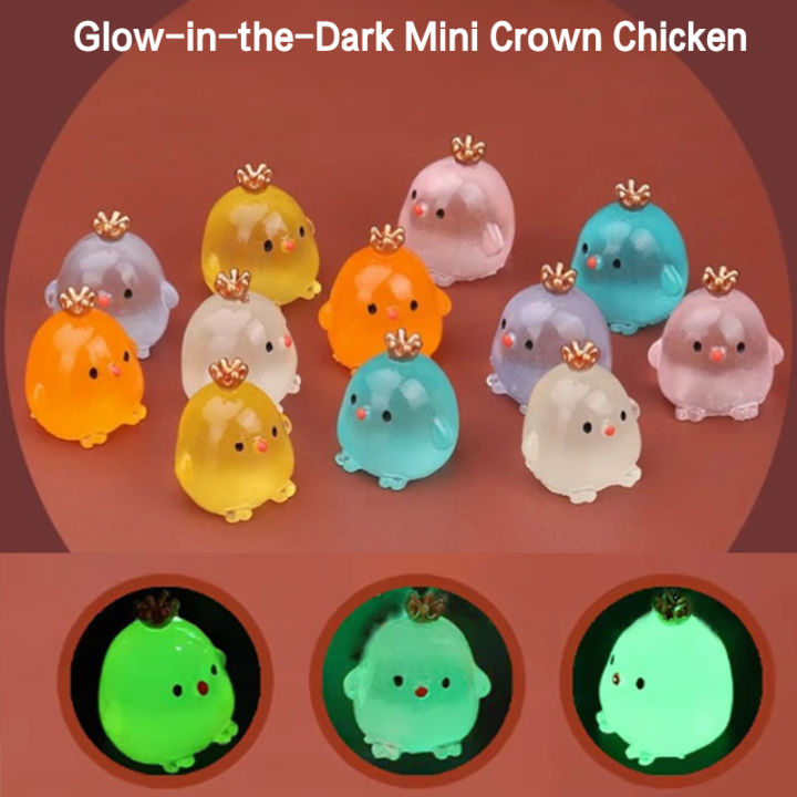 Luminous Crown Chick Figurine Room Decor Resin Home And Decoration ...