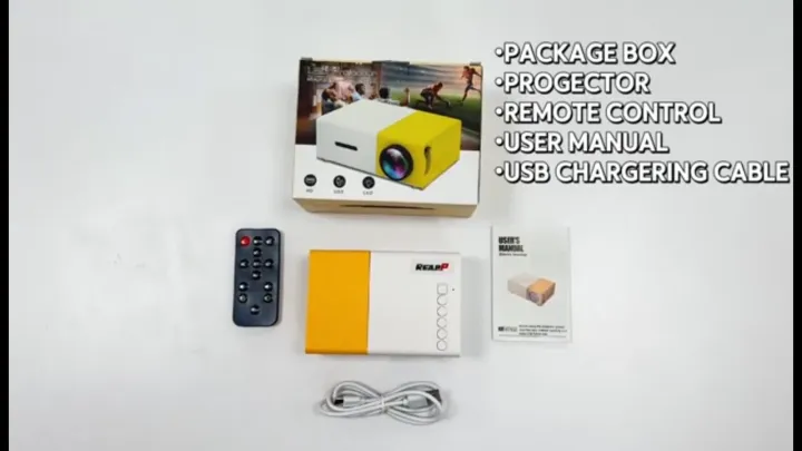 YG600 Mini Mobile Projector (YG300 Upgraded Model) with Wired Mobile ...
