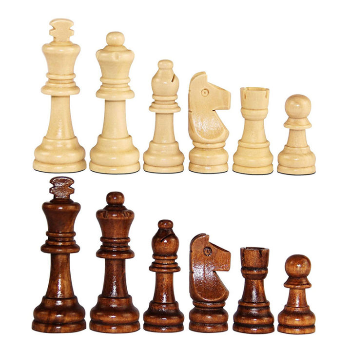 32Pcs/Set Wooden Chess Set Classic Board Games Classic Strategy Game ...