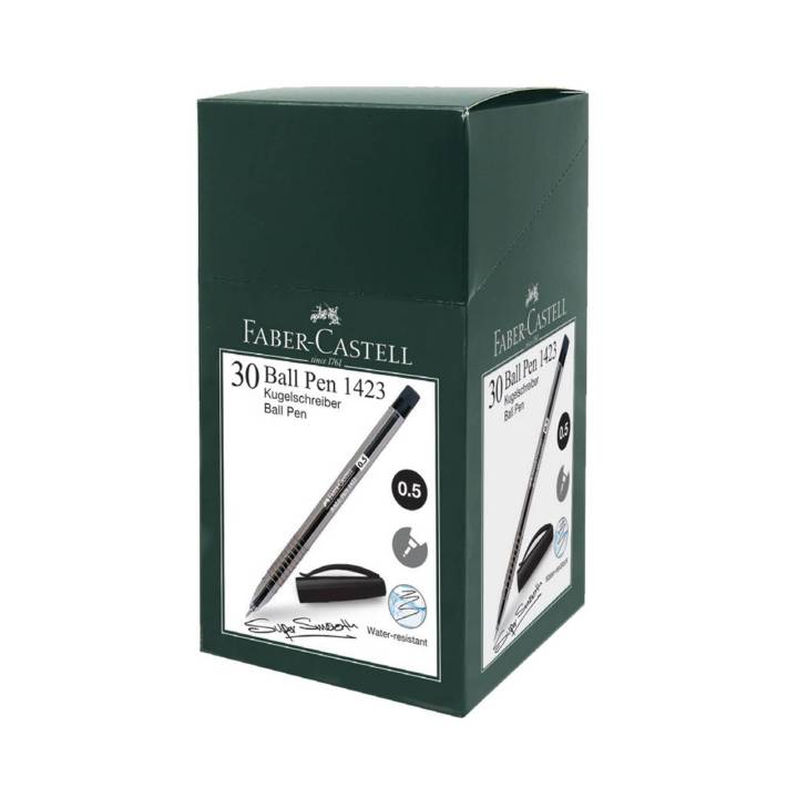 Faber-Castell 1444 ballpoint pen black ink 0.5mm head size 30 PCs ...