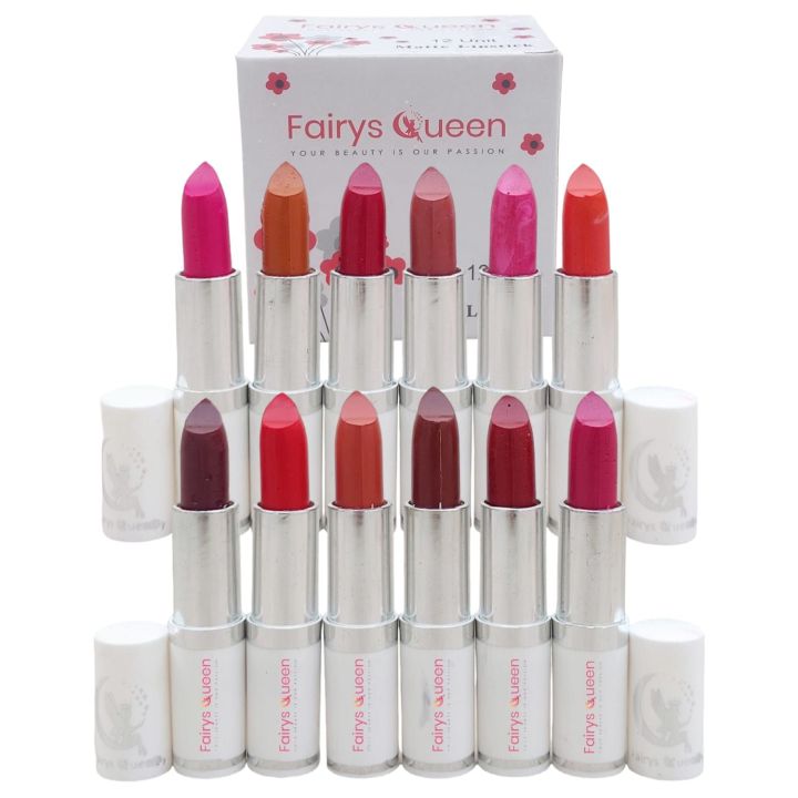Pack of 12 Fairy's Queen Matte Lipsticks (White) | Daraz.pk