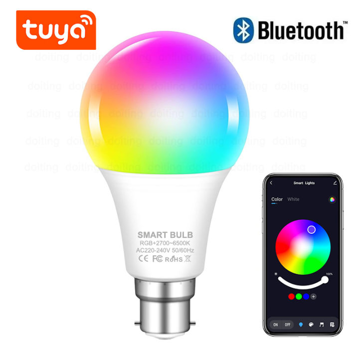 Colour Changing Light B22 Tuya Bluetooth APP Control 220V LED Bulbs ...