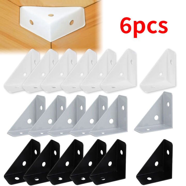 6pcs triangular brackets, three sided fixed corner code fasteners ...