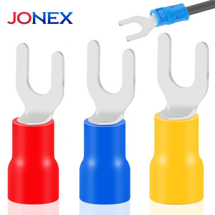 50PCS Fork Crimp Terminals Electrical Wire Connectors M4/M5/M6 U Type ...