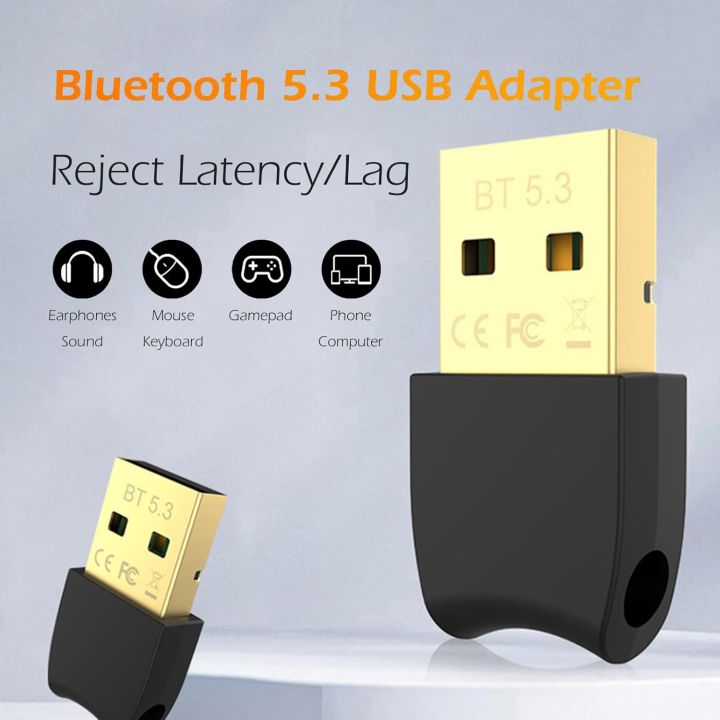 Bluetooth 5.3 USB Adapter for Desktop PC, Plug & Play Mini Dongle ...