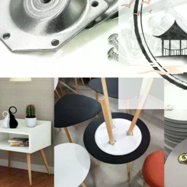 Angled Legs Fixing Plate Bracket Furniture Table Feet Set Screws Wood ...