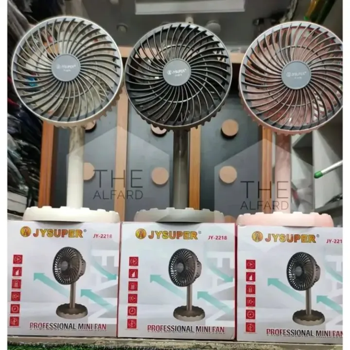 JY SUPER JY-2218 professional rechargeable portable mini table fan ...