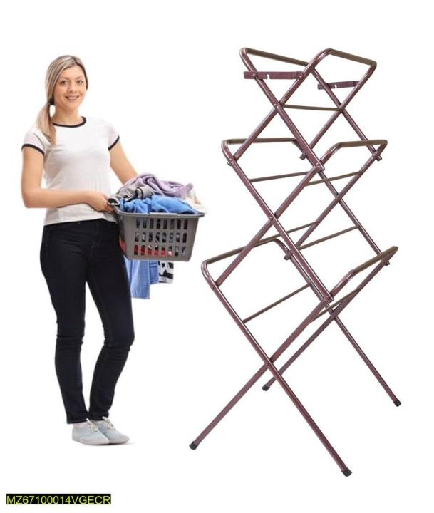 Triple Tier Folding laundry Stand | Daraz.pk