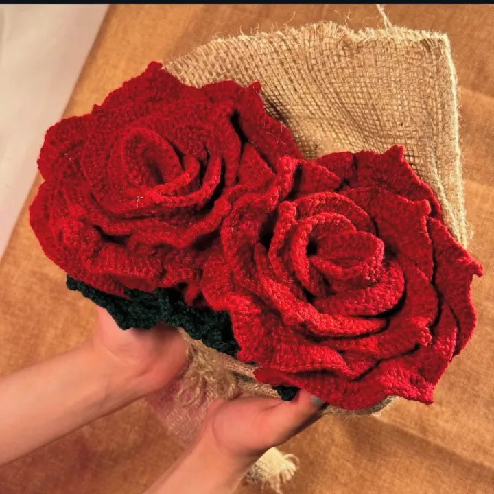 Thai Rose with free wrapping, Crochet Rose, Customised Rose | Daraz.pk