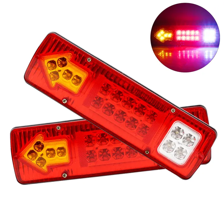 Indicator Lamp For Trailer Lorries Boat Truck 19LED Tail Lights Turn ...