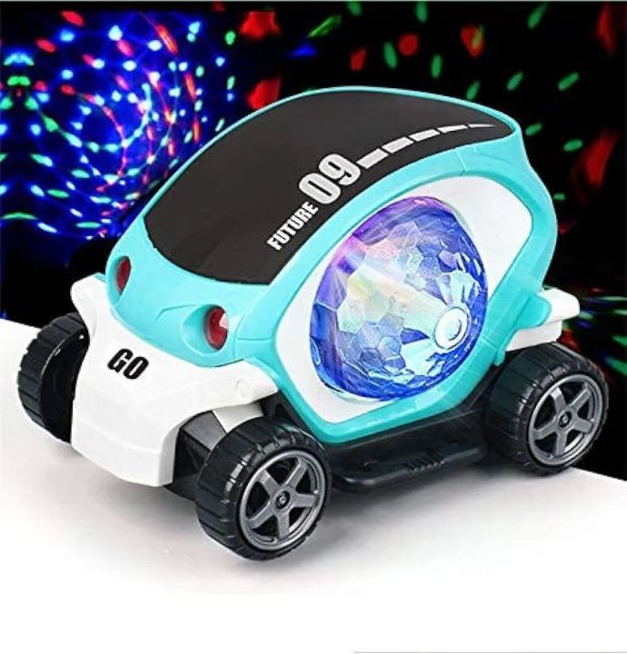 Musical Stunt Car- New Model 360 Degree Rotating Car Bump and Go Toy ...