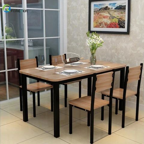 5 pcs Dining Table Simple Table And Chair Combination Living Room ...