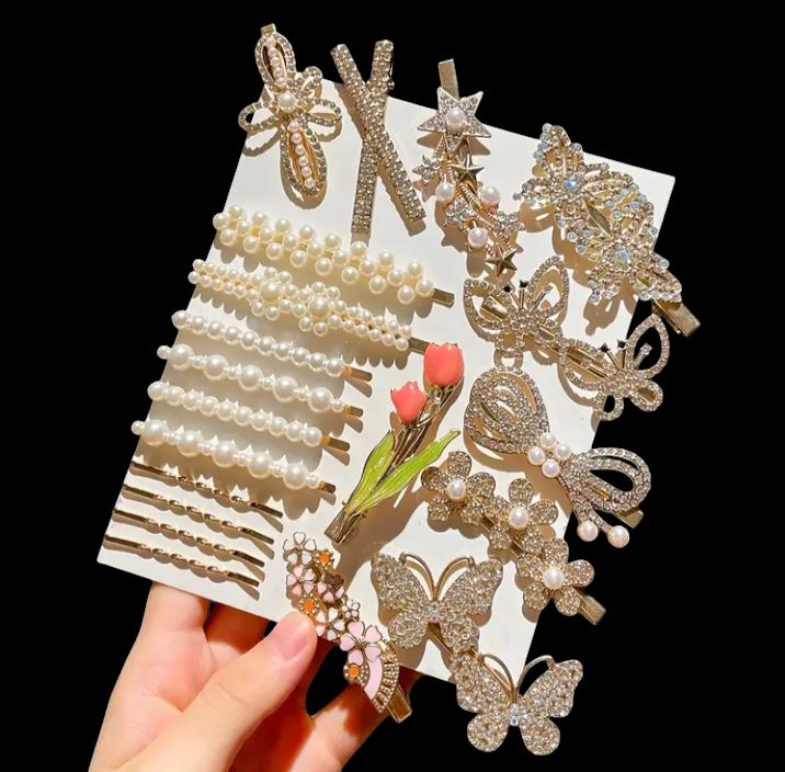 Stylish Faux Pearl Hair Clips, Side Bangs Clip Imitation Pearl for ...