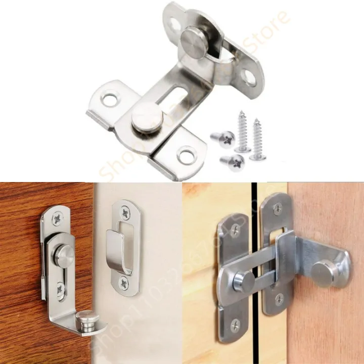 Universal Door Lock Guard Latch Bolt 90° Stainless Steel Toggle Latch ...