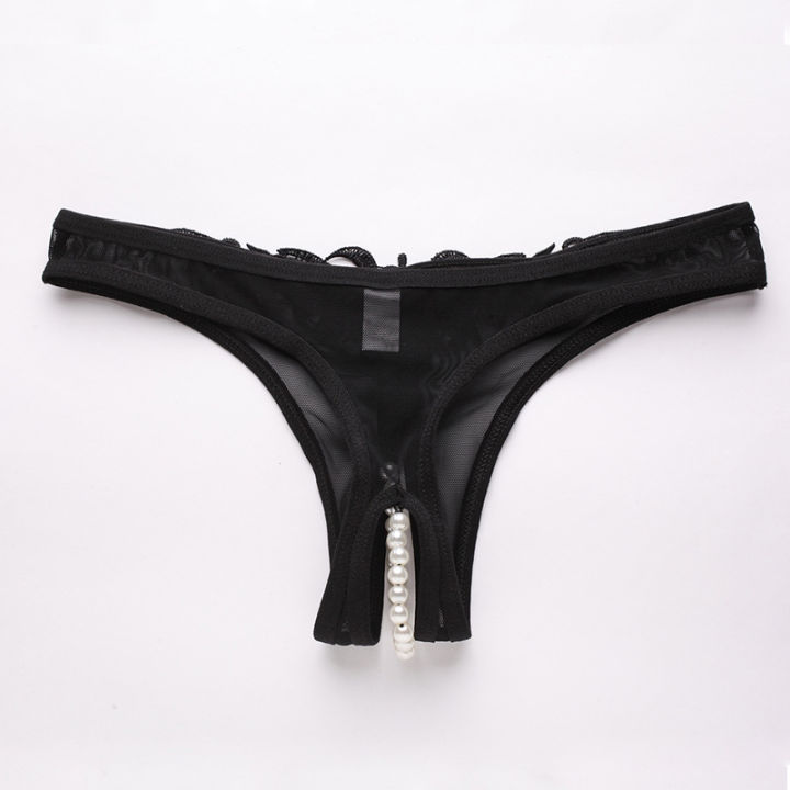 Female Underwear Women's Pants Sexy Pearl G-String Women Embroidered ...
