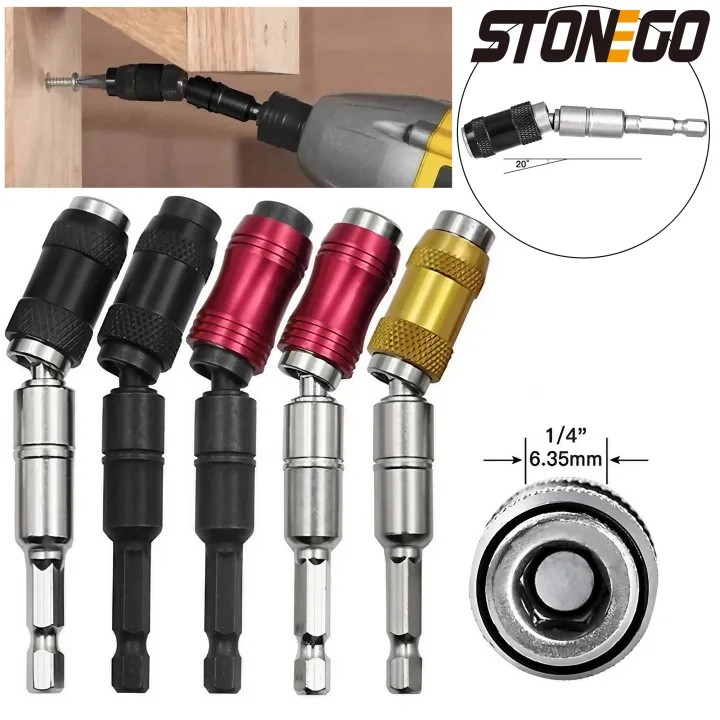 STONEGO 1/4 Electric Screwdriver Multi-Angle Magnetic Extension Kit ...