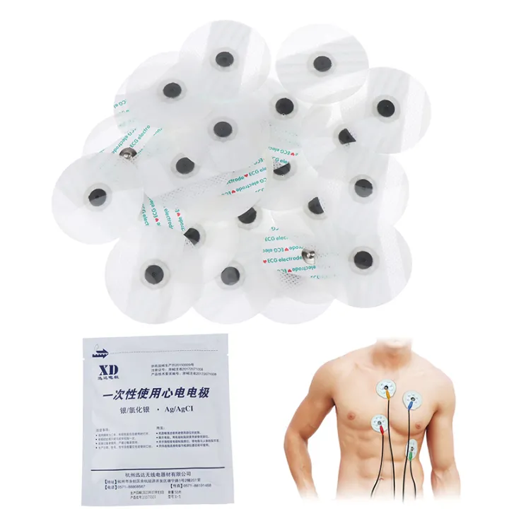 50pcs ECG Electrodes Medical Disposable Electrode Patch EKG Accessories ...