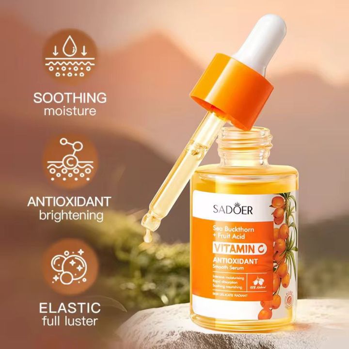 SADOER Sea Buckthorn Skin Care Serum Firming Skin Hydrate Pigmented ...