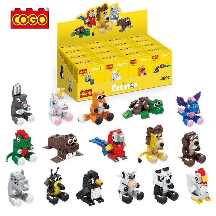 COGO Kids Creator 710 PCS Mini Animals Shapes Children Lego Bricks ...
