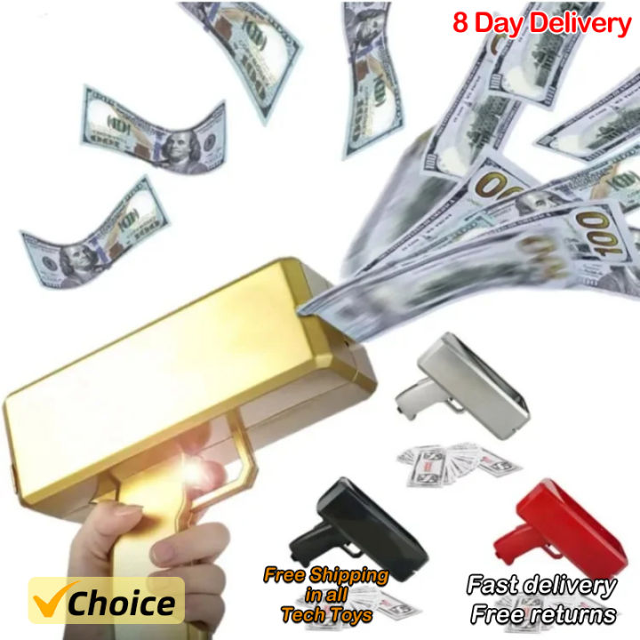 Shoot Money Gun Toy Party Money Shooting Pistol Paper Money Shooting ...