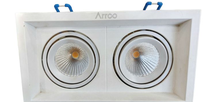 Adjustable 24W LED Double Ceiling Cob Spot Light - 220V, Warm (Yellow ...