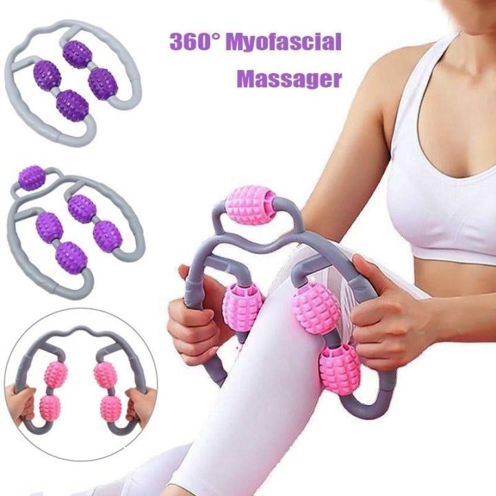360° Leg Muscle Relaxer Muscle Massage Ring Clamp 3D Fascia Roller ...
