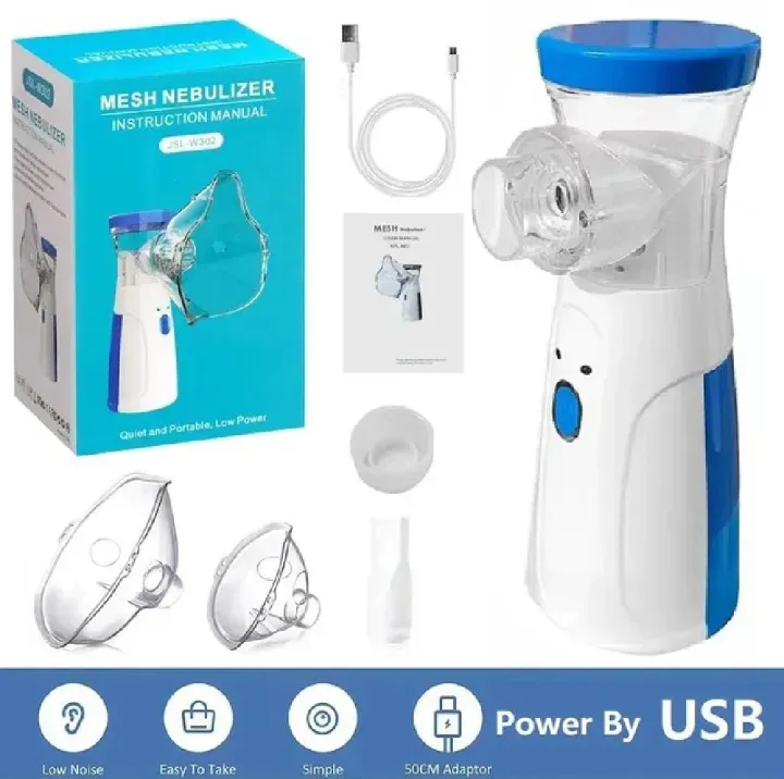 Portable Mesh Nebulizer Machine for Kids & Adults | Mini Silent Inhaler ...