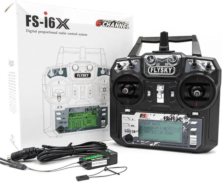 Flysky Fs i6x Transmitter Remote 2.4GHz 6CH With IA10B 10CH Receiver ...