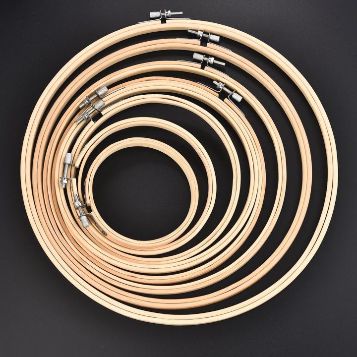 10-30cm Wooden Embroidery Hoops Frame Set Bamboo Embroidery Hoop Rings ...