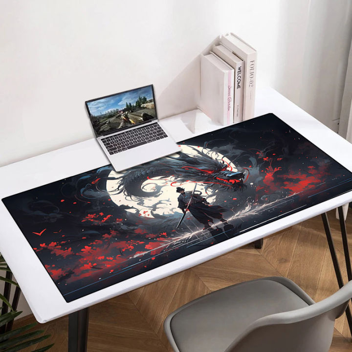 Moon Samurai Xxl Mouse Pad 900x400 Non-slip Rubber Keyboard Gaming Mats ...