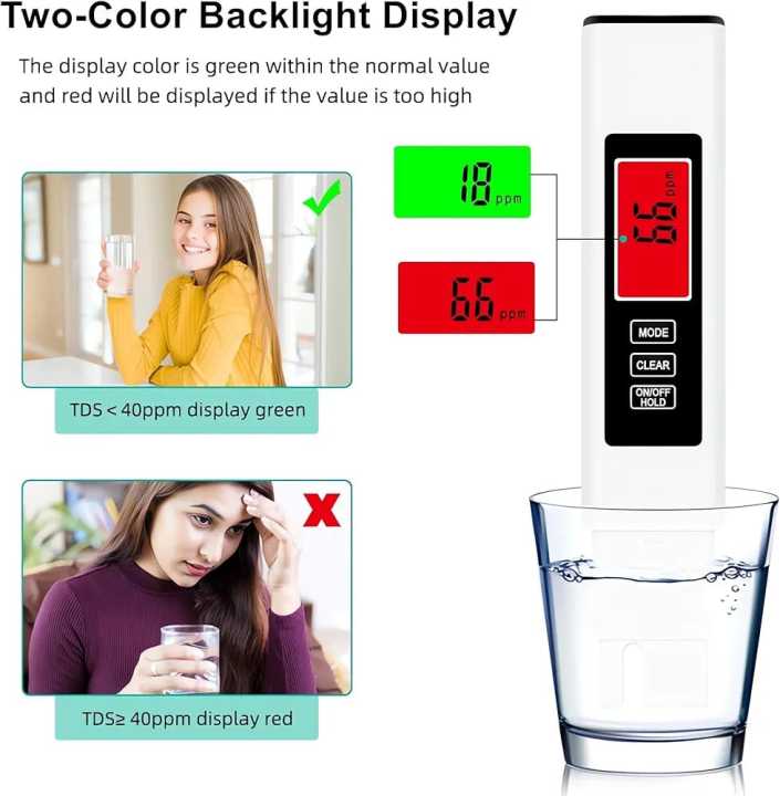 TDS A2 Meter Total Dissolved Solids Meter Monitor the water you consume ...