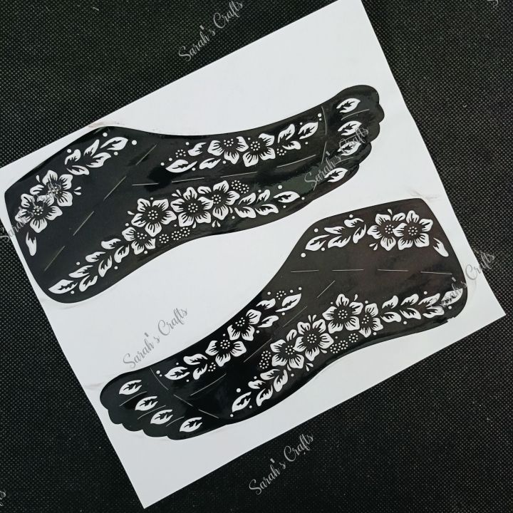 Foot Henna Mehedi Stickers for Men And Women Temporary Body Art Decals ...