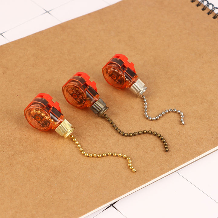 3 Speed Pull Chain Control Brass 4 Wire Ceiling Fan Chain Switch ...