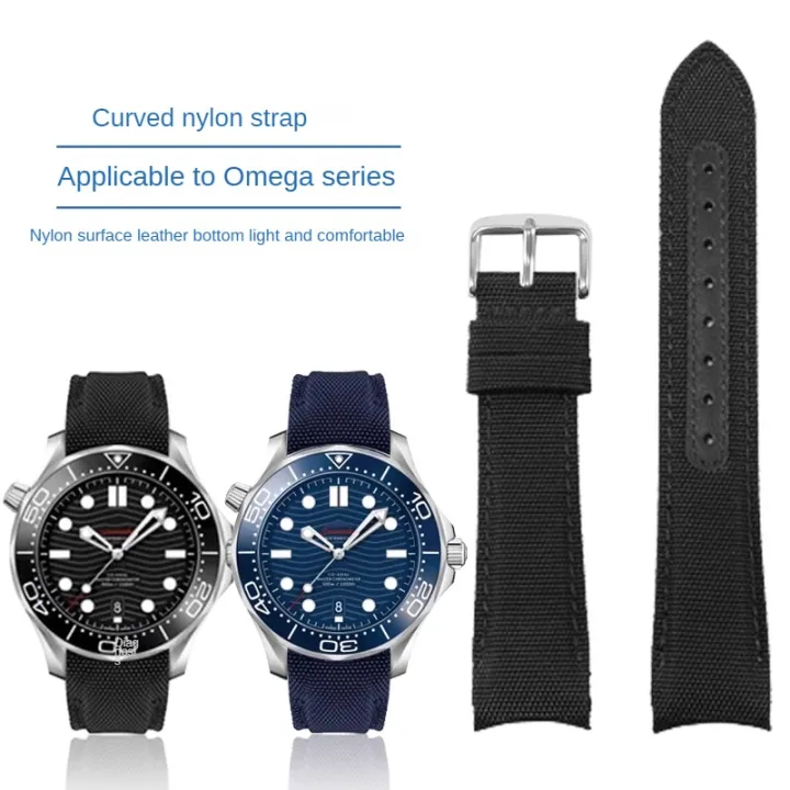 Soft Canvas Watch Strap Substitute Seamaster 300 Speedmaster Co-branded ...