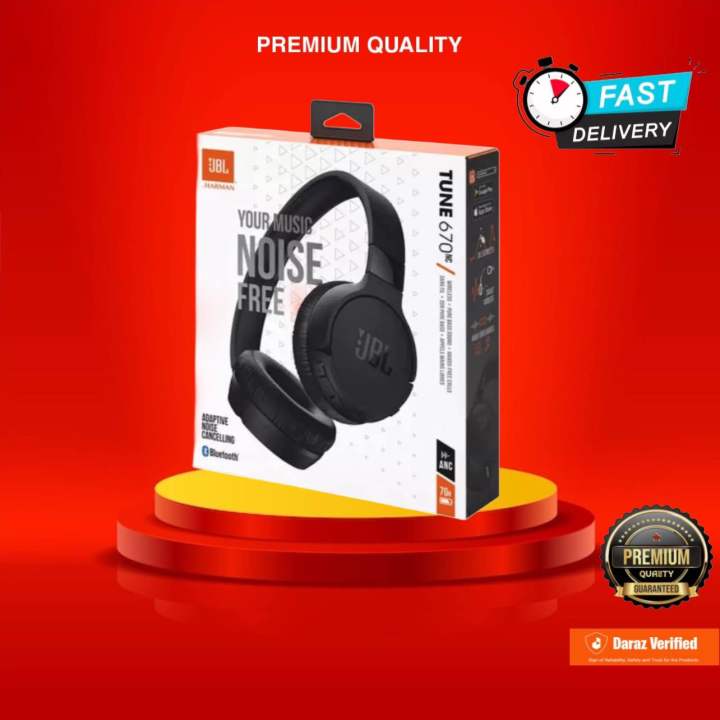 JBL Tune 670 BT Pure Bass Wireless Pure bass sound handsfree calls sans ...