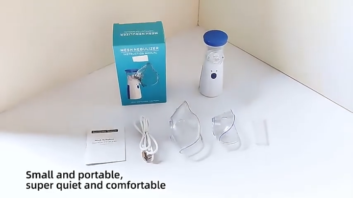 Portable Mesh Nebulizer Machine For Kids and Adults with Mask - Mini ...