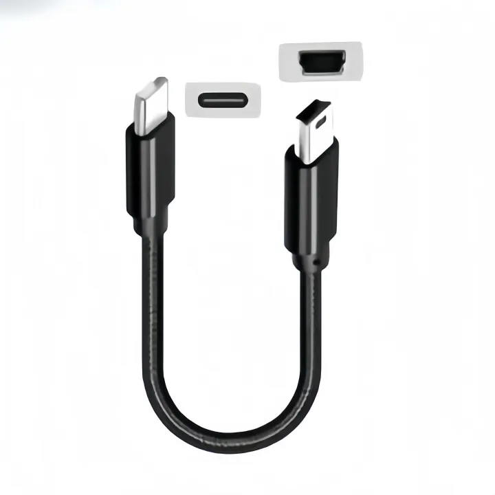 Short USB C to Mini USB Cable-5Pin Type C to Mini-B Charging & Data ...