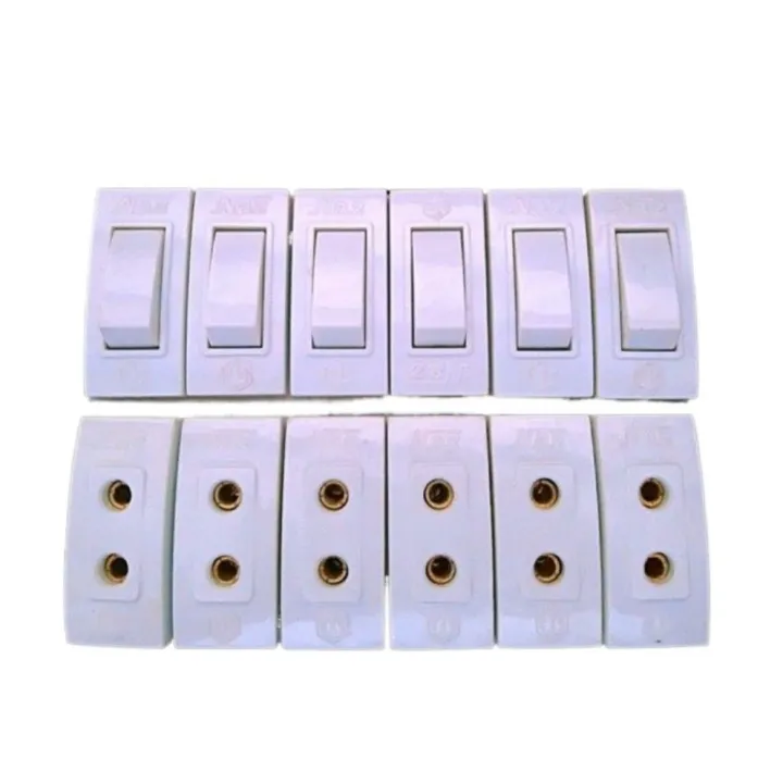 Switch & Sockets Electric Fitting Switch Board High quality Pack of 6+6 ...