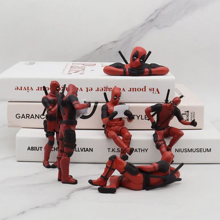 Anime Deadpool 2 Action Figure Sitting lying Posture Model Anime X-Men ...