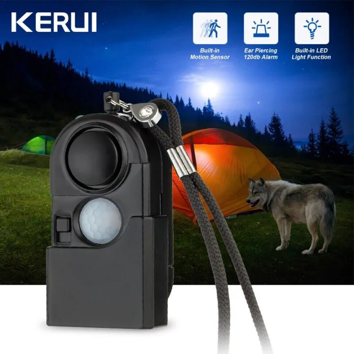 KERUI Portable Mini Motion Detector Alarm 120DB Siren SOS LED Light ...