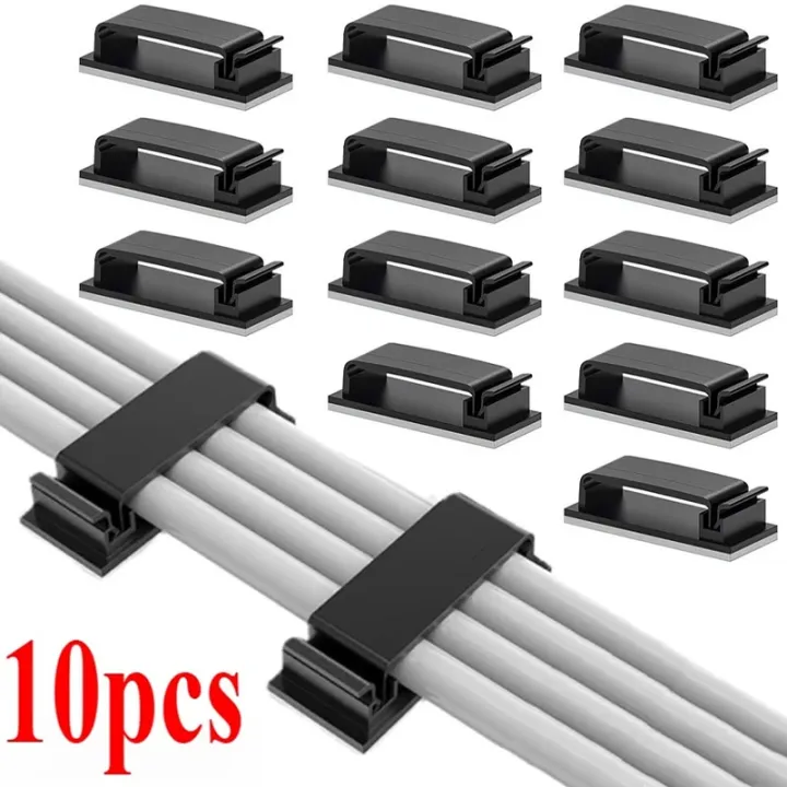 10pcs Self Adhesive Cable Management Clips USB Cable Organizer Wire ...
