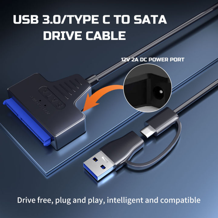 USB 3.0 to SATA/Type-C Cable USB to SATA III Driver Cable Support 2.5 ...