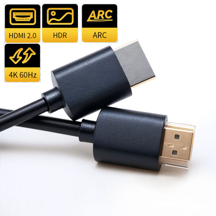 HDMI 2.0 Cable 4K 60Hz HDR Premium High Speed Slim HDMI cable 4K 60Hz ...