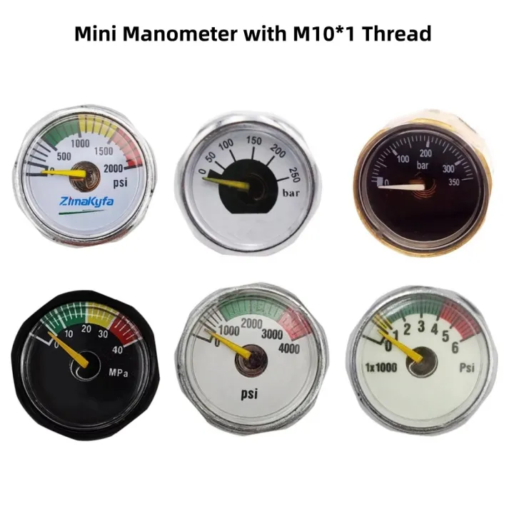 M10*1 HPA Mini Micro Pressure Gauges Manometre Small Profile Manometer ...