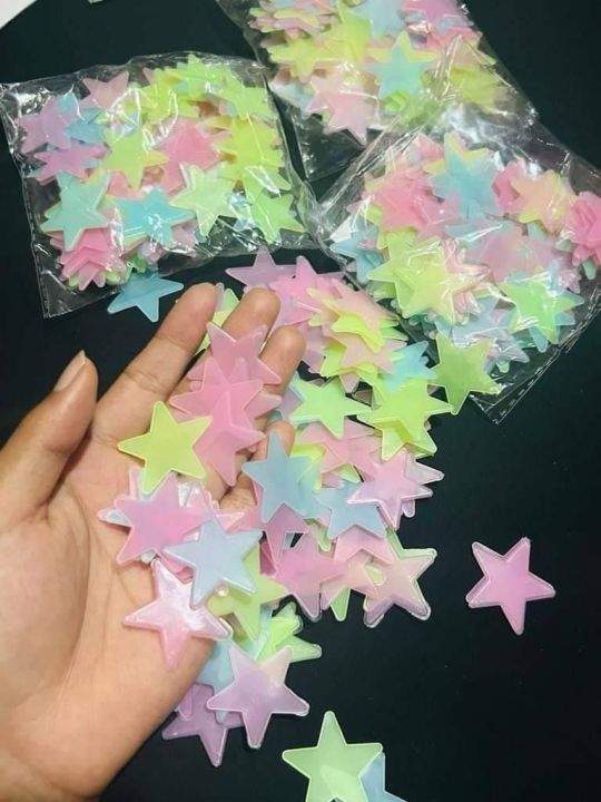 100pcs Radium Star Sticker mix⭐⭐⭐1 packet (100pcs) | Daraz.com.bd