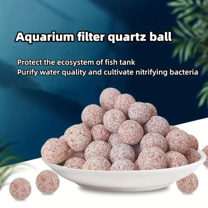 200g Aquarium Quartz Ball Fish Tank Filter Media Hollow Particles ...
